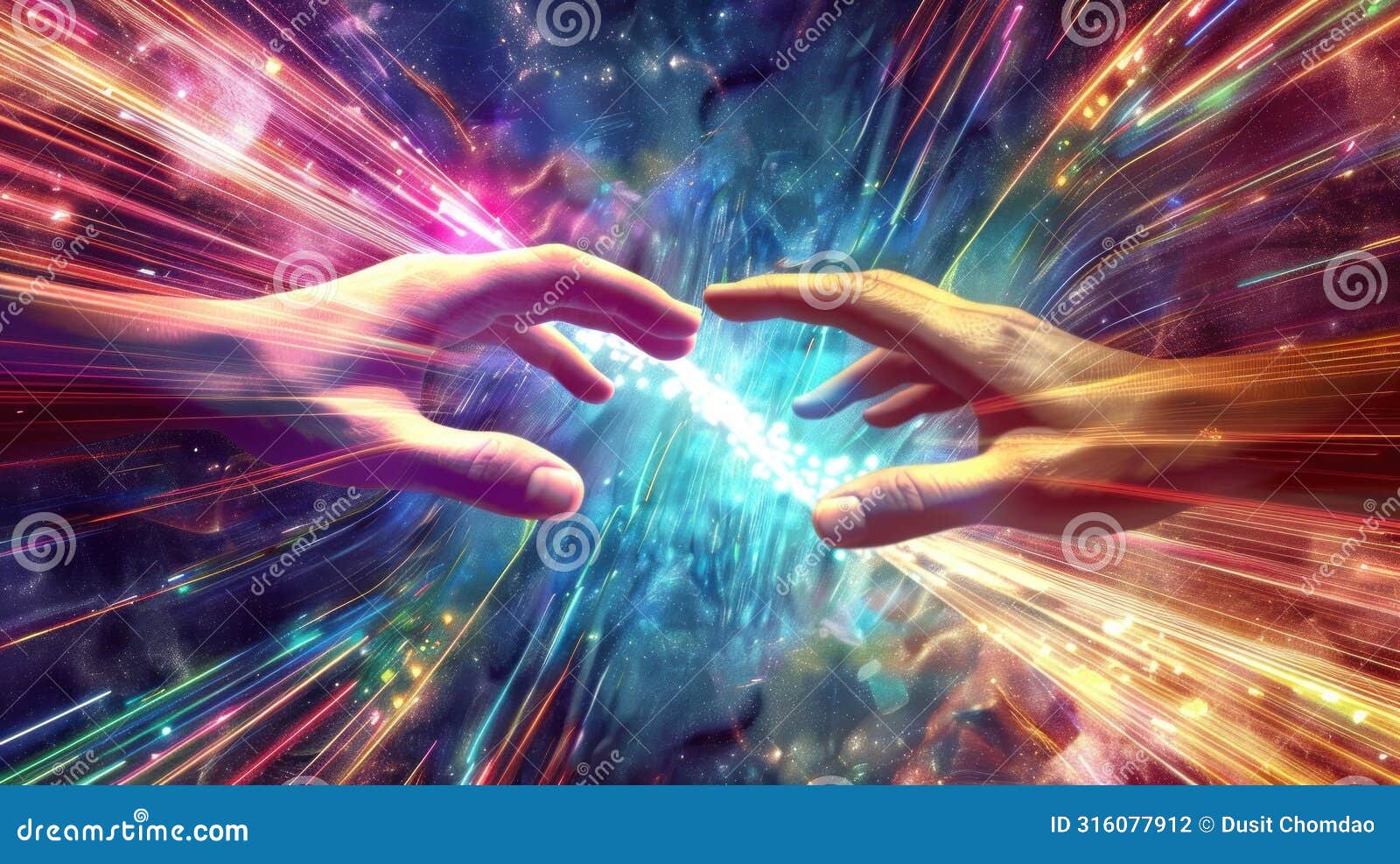 Two Hands Reaching Out To Each Other, Symbolizing Unity and Connection ...