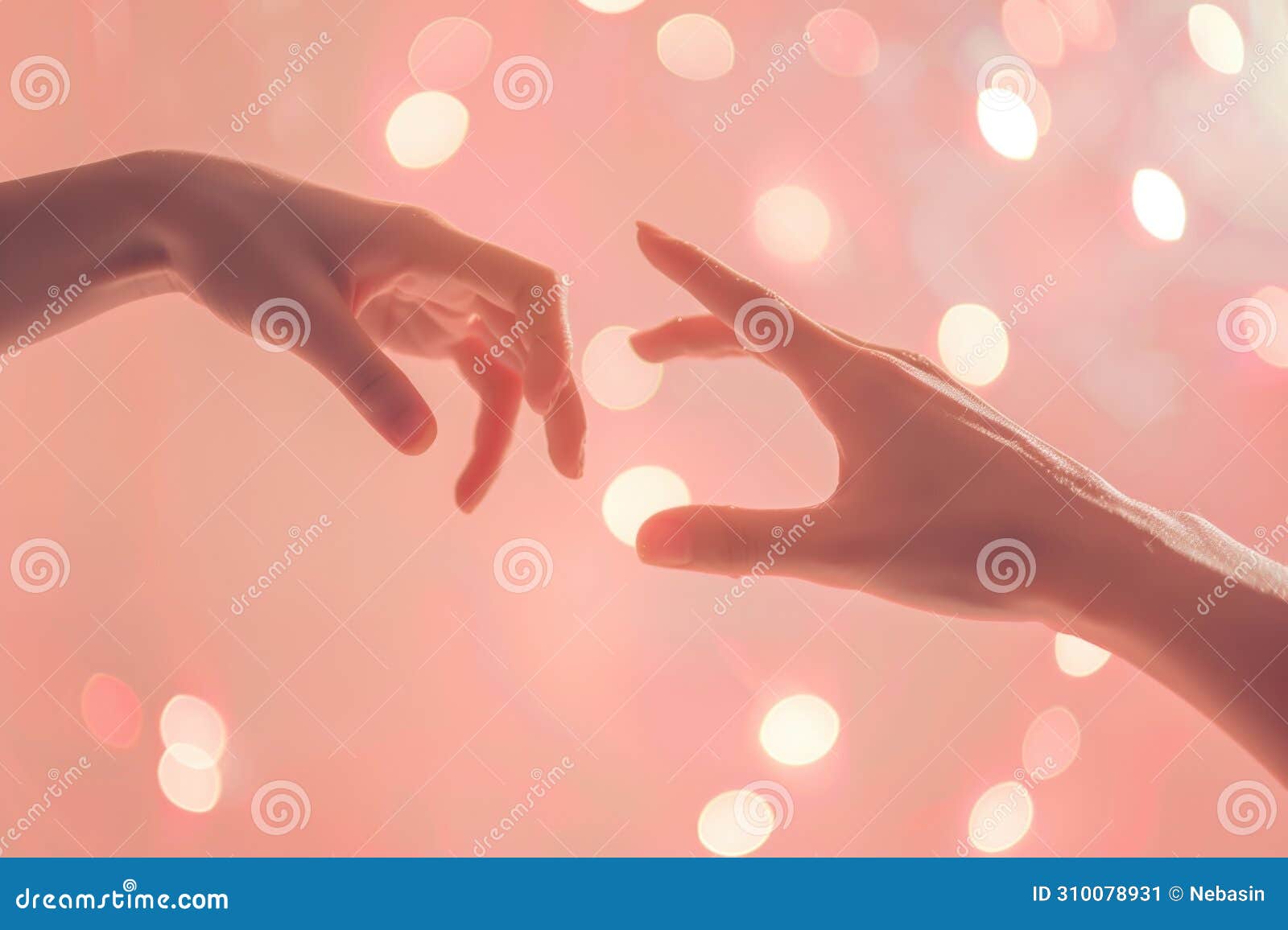Two Hands Reaching Out Towards Each Other, Symbolizing Connection ...