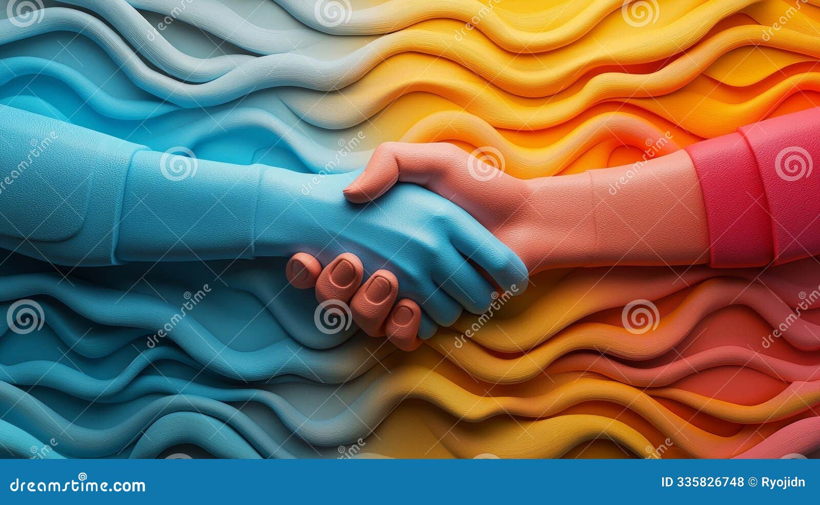 Handshake Harmony stock illustration. Illustration of shapes - 335826748