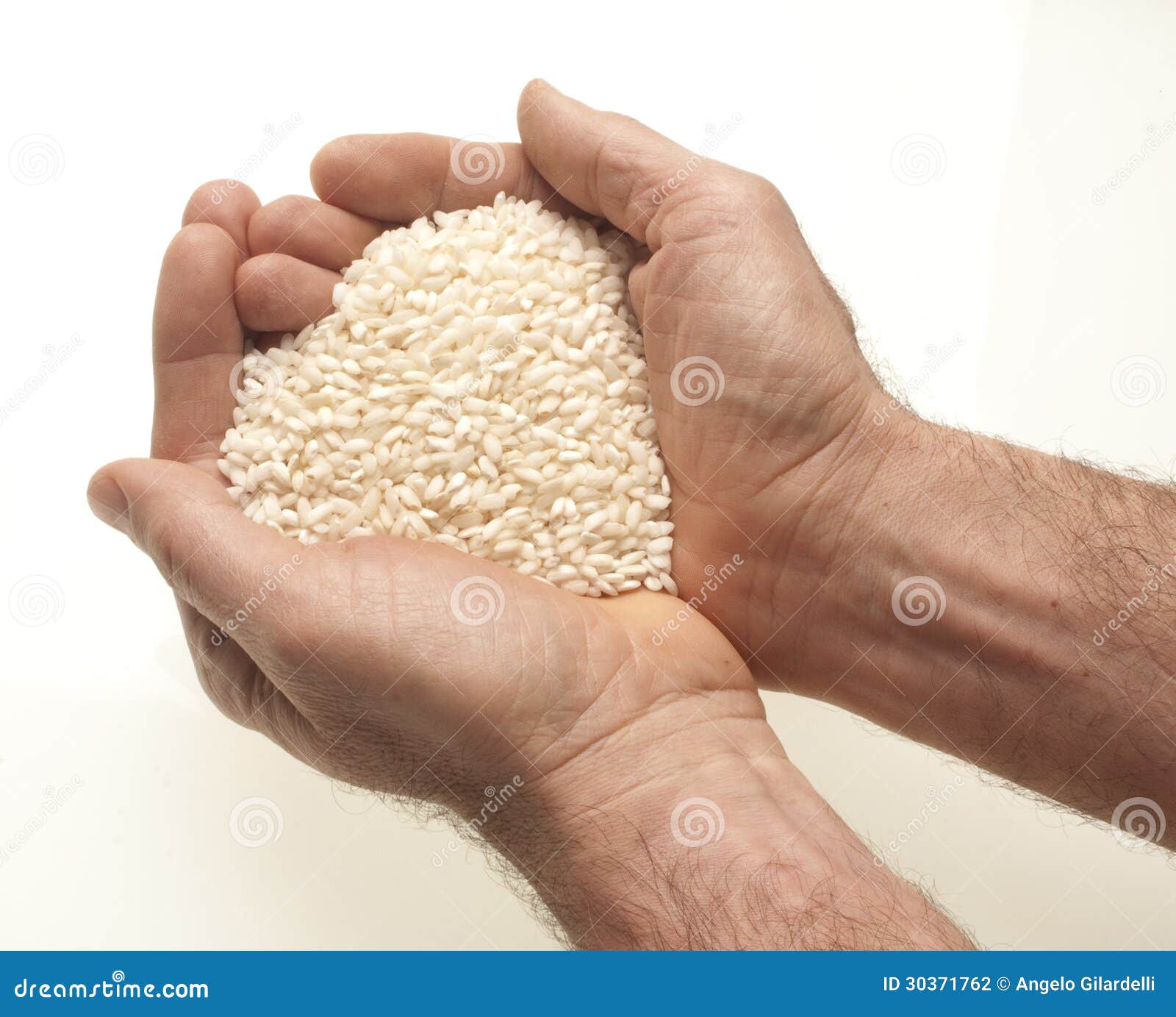 Two hands with rice stock photo. Image of rice, food - 30371762