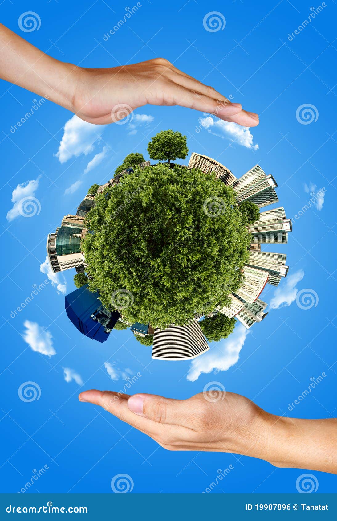 Two hands saving the earth stock photo. Image of background - 19907896