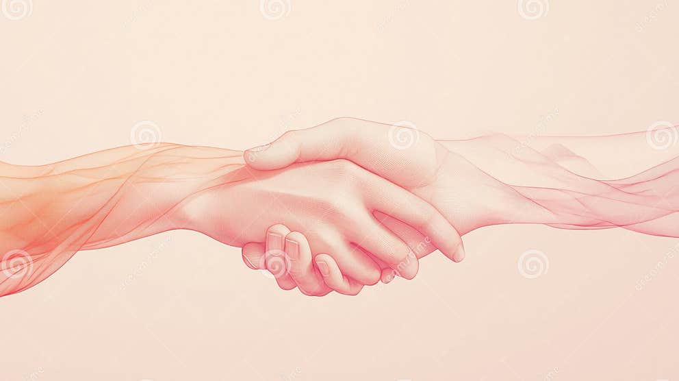 Two Hands Shake, Symbolizing Connection and Mutual Understanding ...