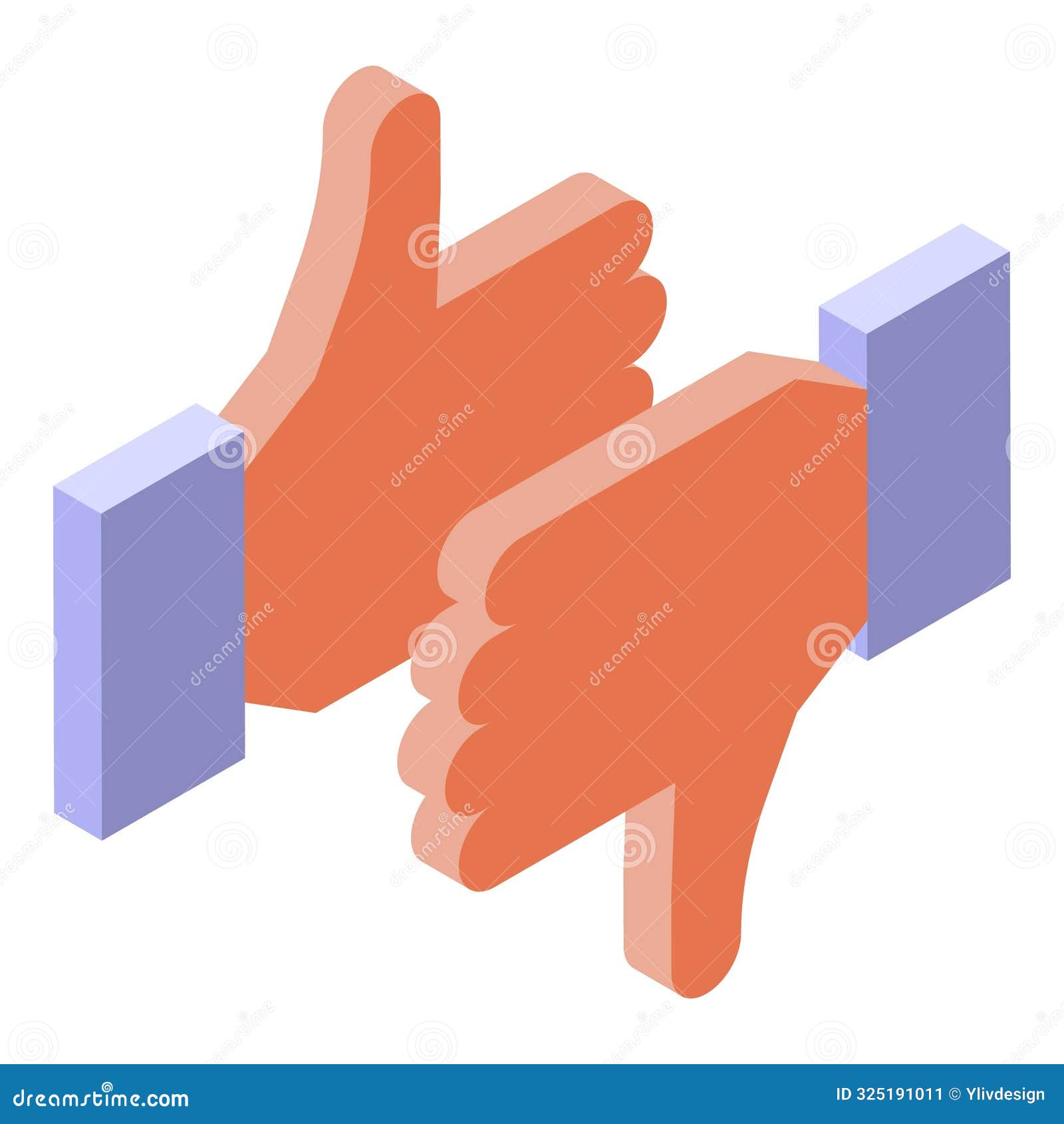 Two Hands Showing Thumbs Up and Thumbs Down for Like and Dislike ...