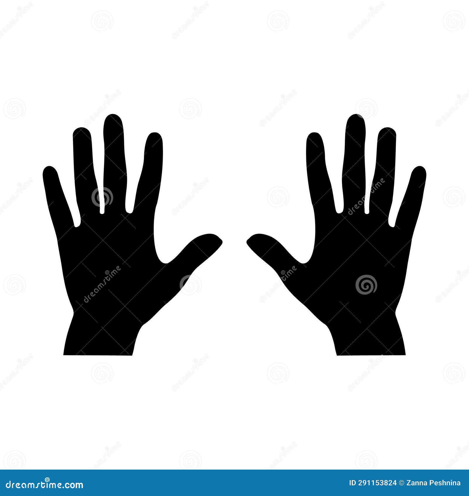 Two Hands Sign, Hands Vector Silhouette. Right and Left Hand Shape ... Two Hands Sign, Hands Vector Silhouette. Right and Left Hand Shape ...