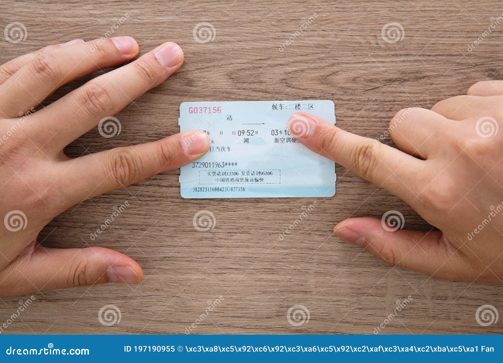 Two Hands are Snatching Train Tickets on the Table Stock Image - Image ...