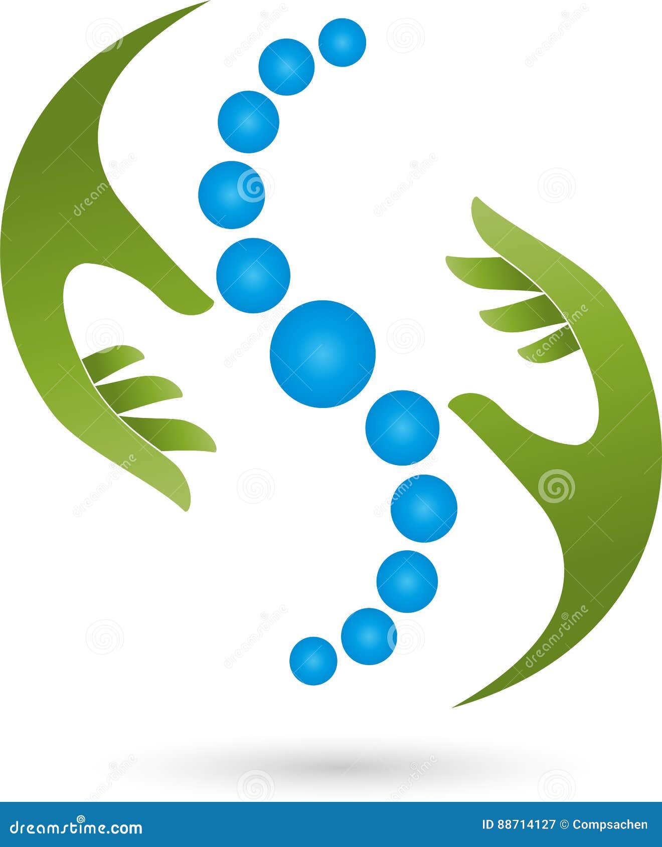 Two Hands and Spine, Orthopedic Logo Stock Vector - Illustration of ...