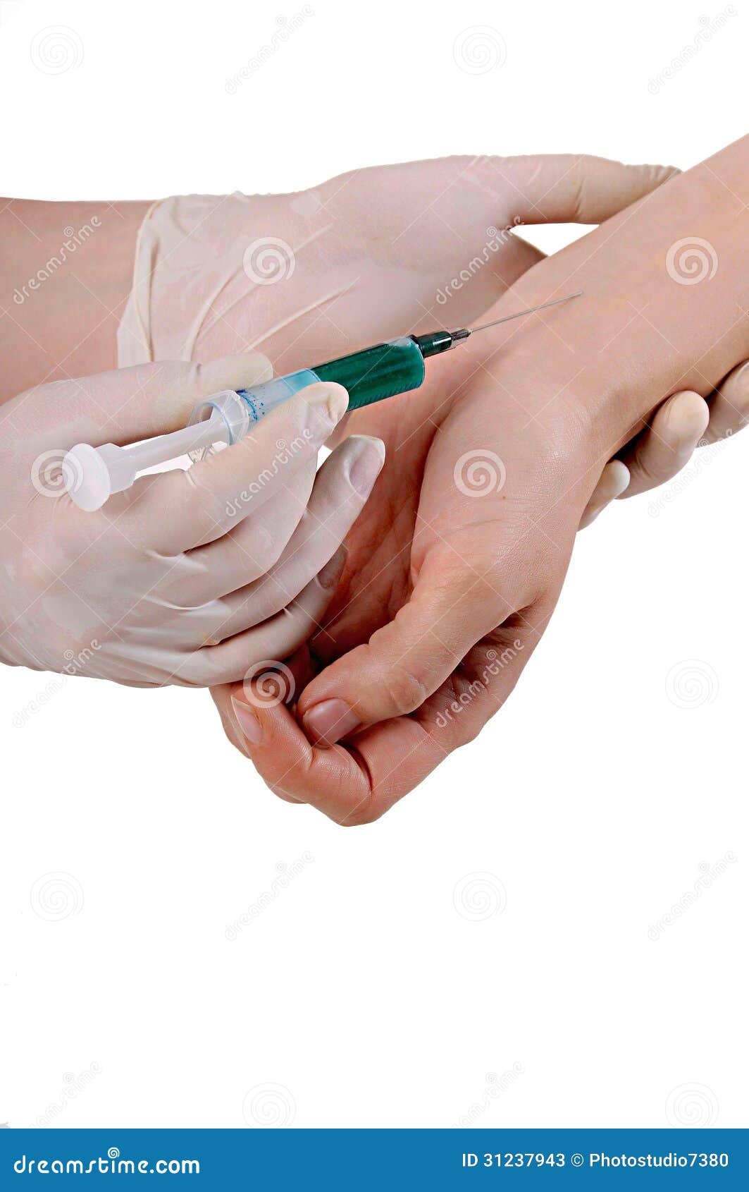 Two hands and syringe stock image. Image of medicine - 31237943