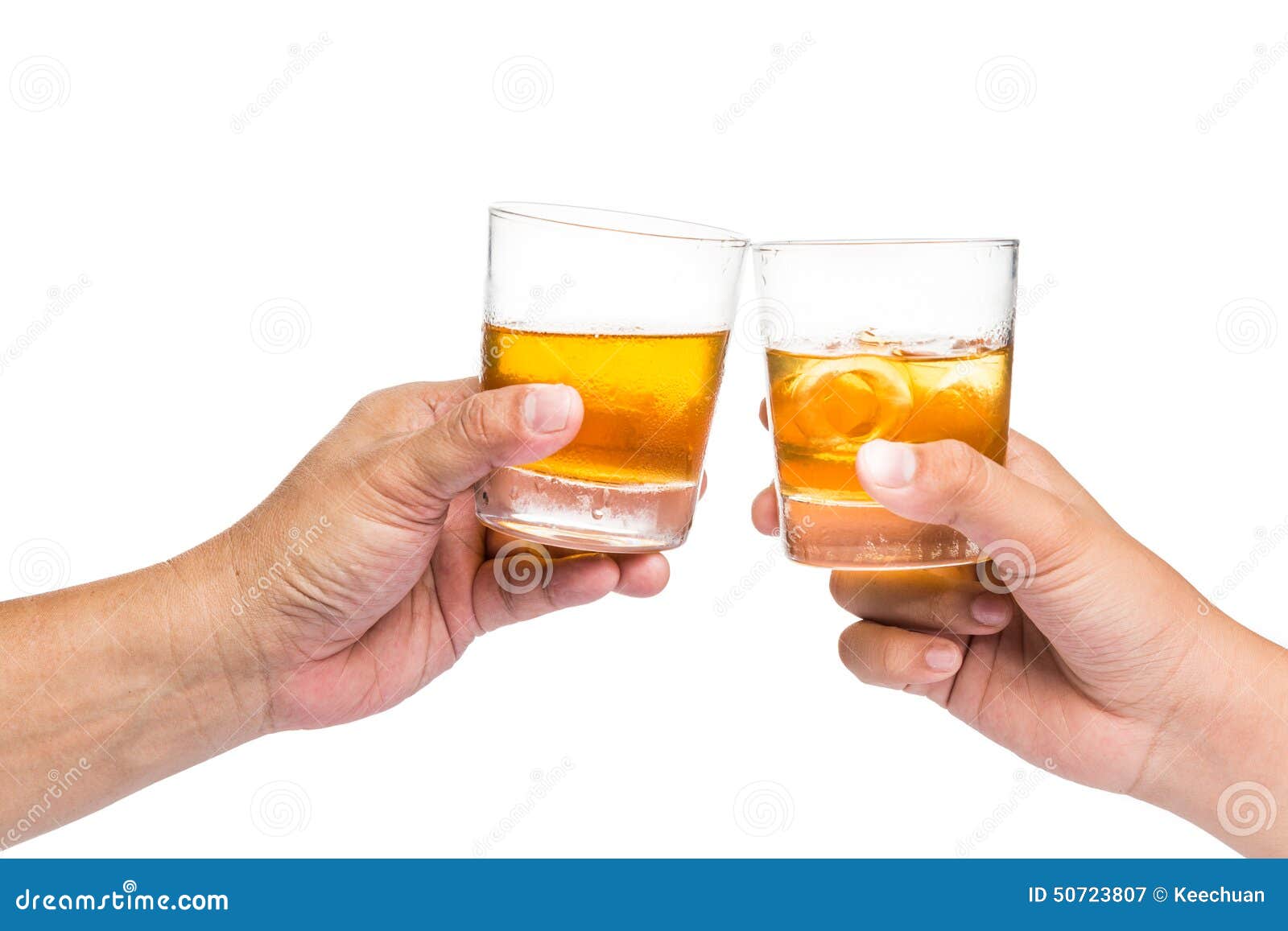 Two Hands Toasting Whiskey on the Rock with White Background Stock ...