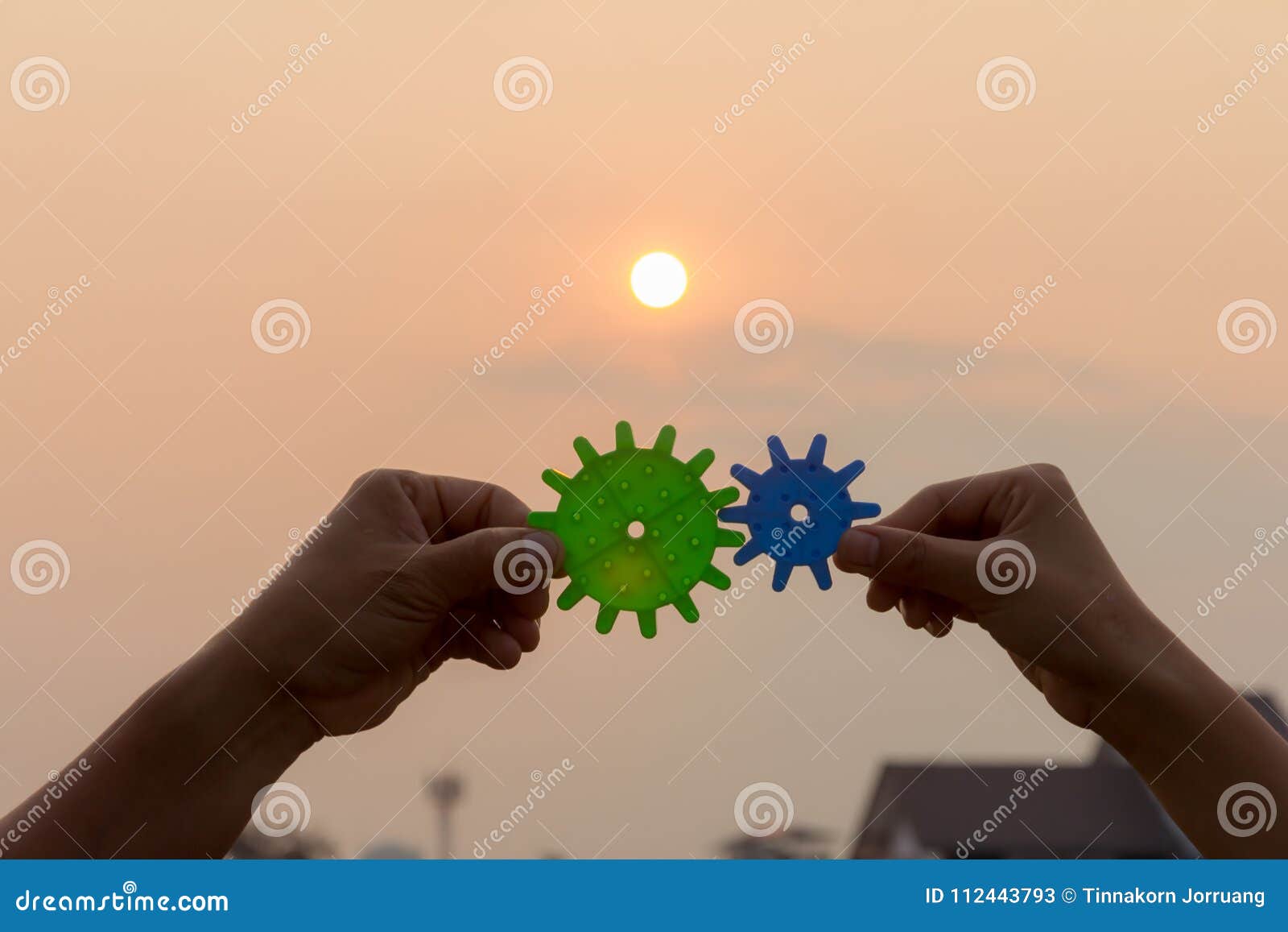 Two Hands Together Per Gear Stock Image - Image of concept, idea: 112443793