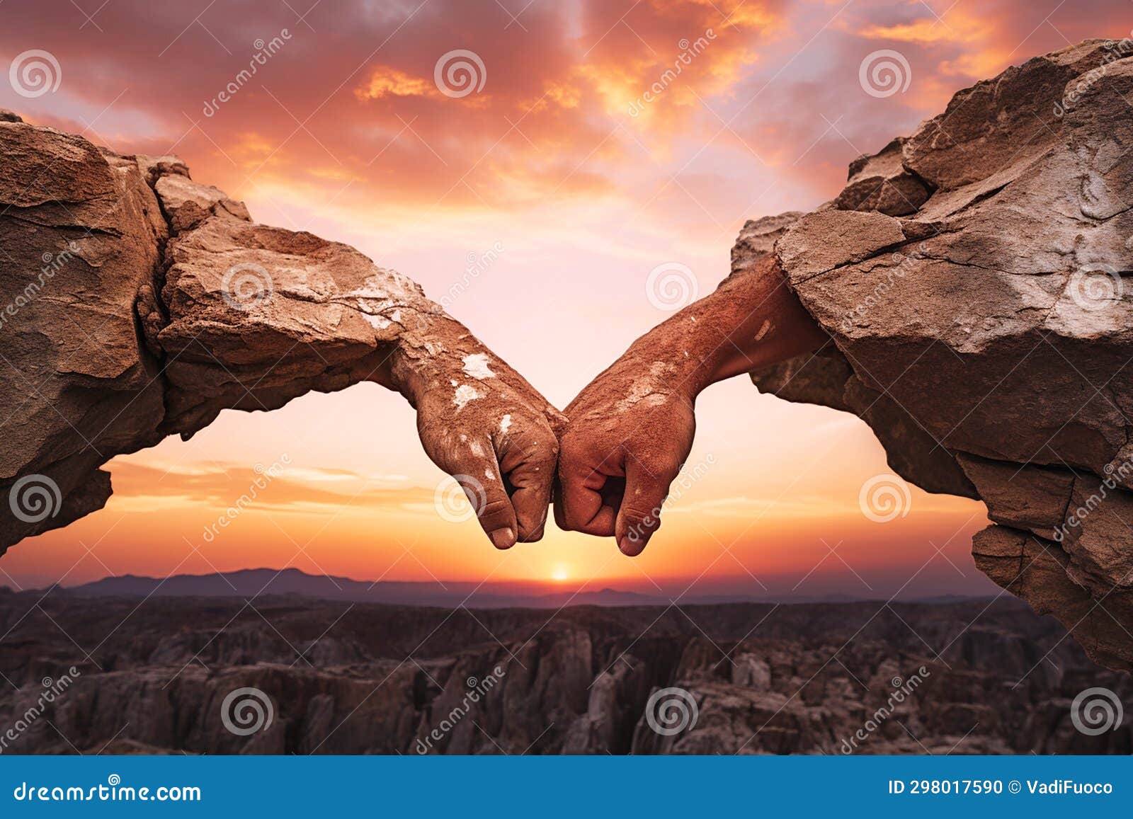 Two Hands, Two Rocks. Clash of the Titans Stock Illustration ...