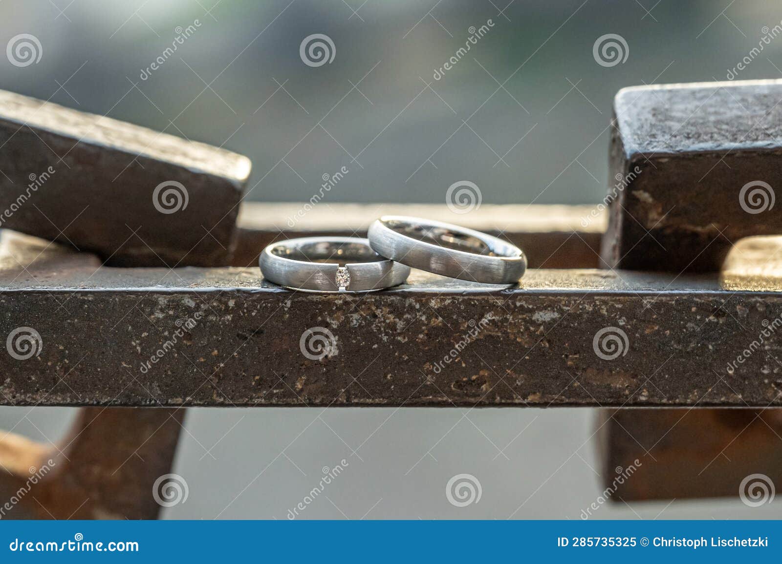 Two Hands with Wedding Rings Rest on a Strong Anchor Chain Stock Image ...