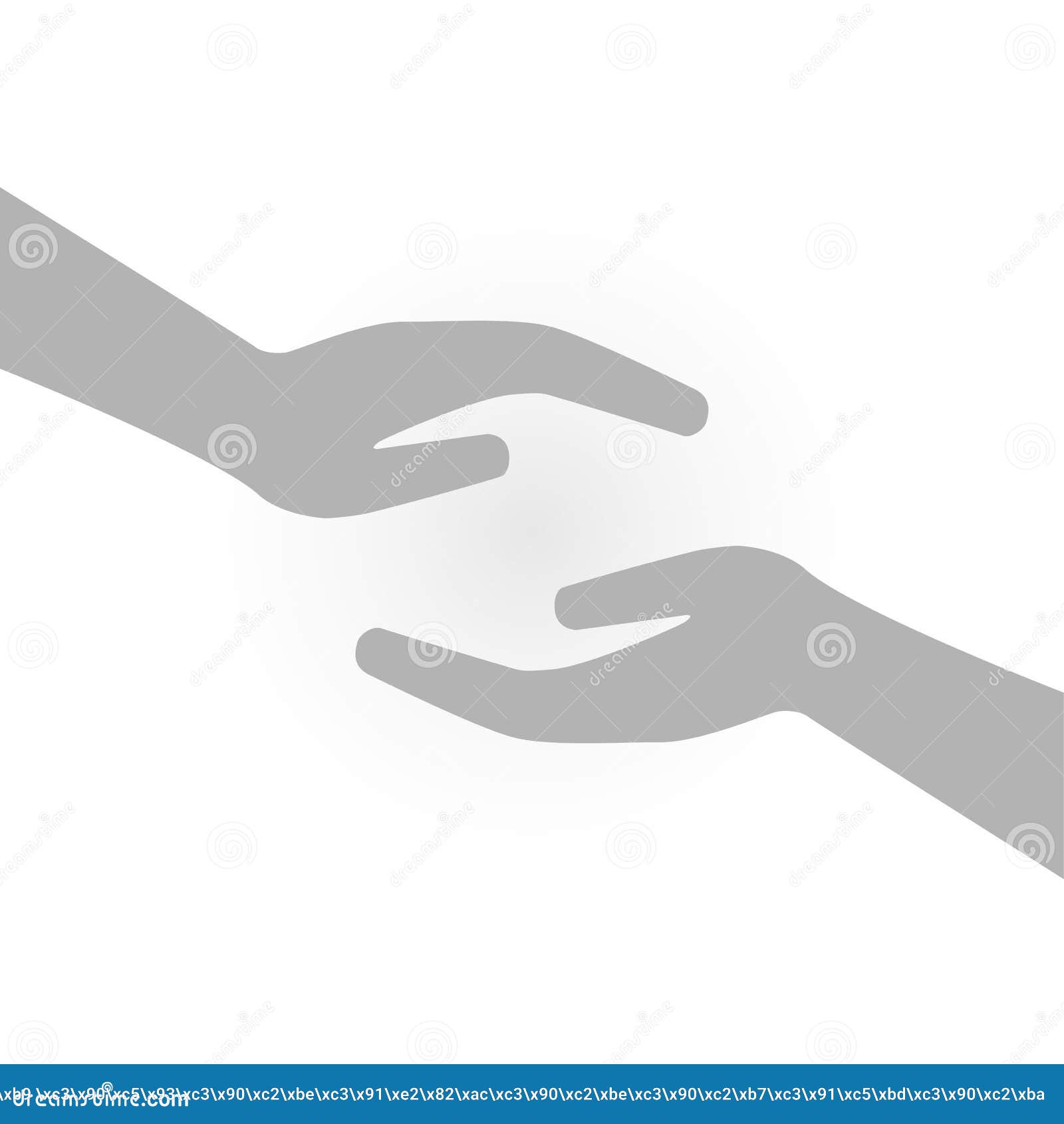 Two Hands on a White Background, Vector Illustration Stock Vector ...