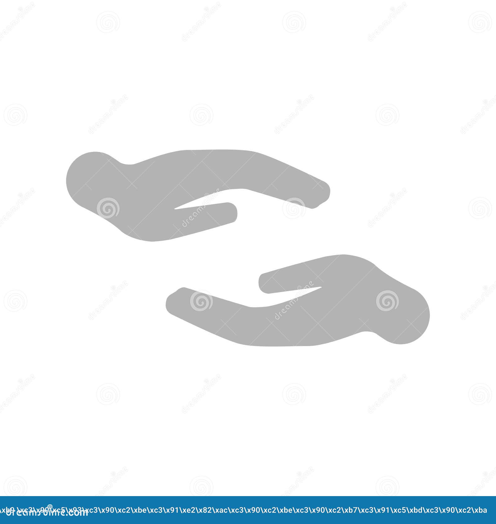Two Hands on a White Background, Vector Illustration Stock Vector ...