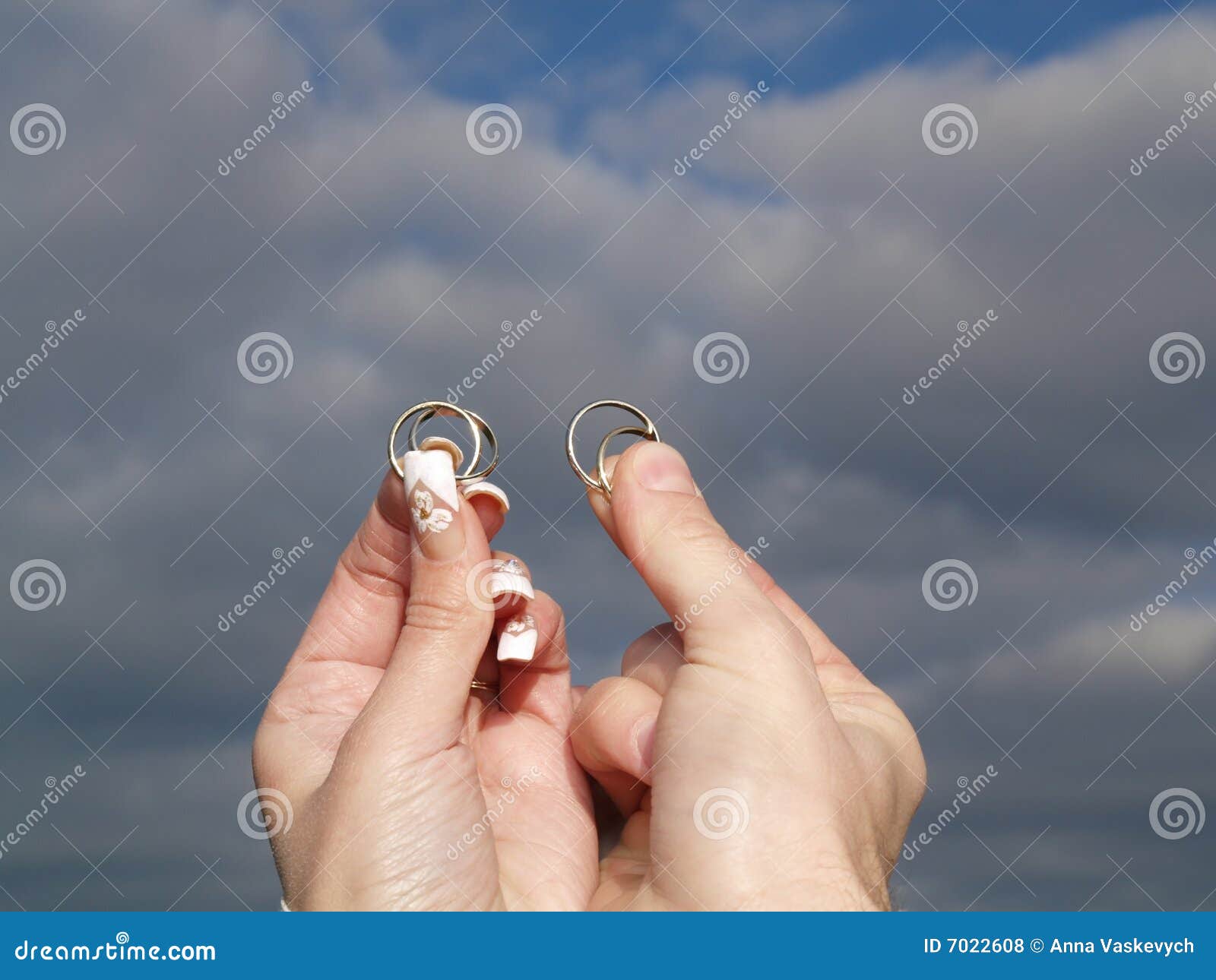 Two Hands Whith Wedding Rings Stock Photo - Image of wedding, symbol ...