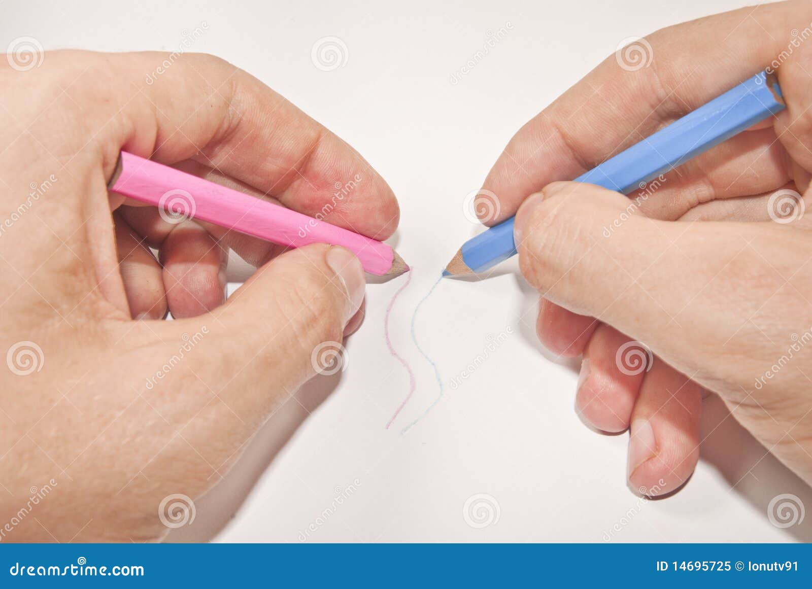 Two hands writing stock image. Image of pink, people - 14695725