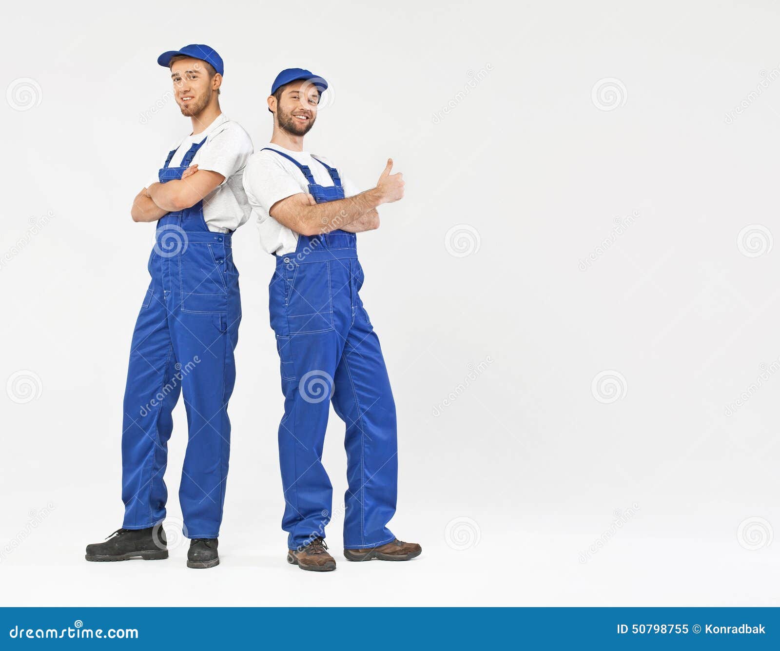 Two Handsome Builders during the Work Stock Image - Image of industry ...