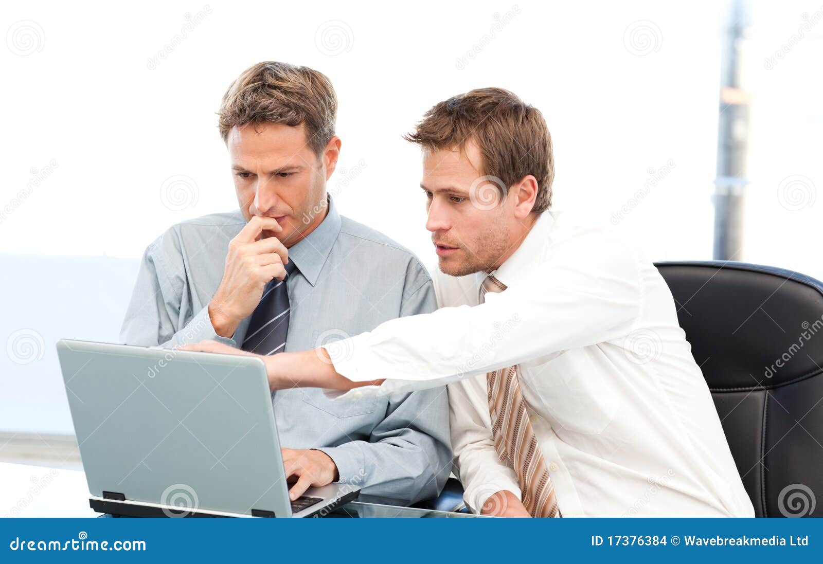 Two Handsome Businessmen Working Together Stock Photo - Image of happy ...