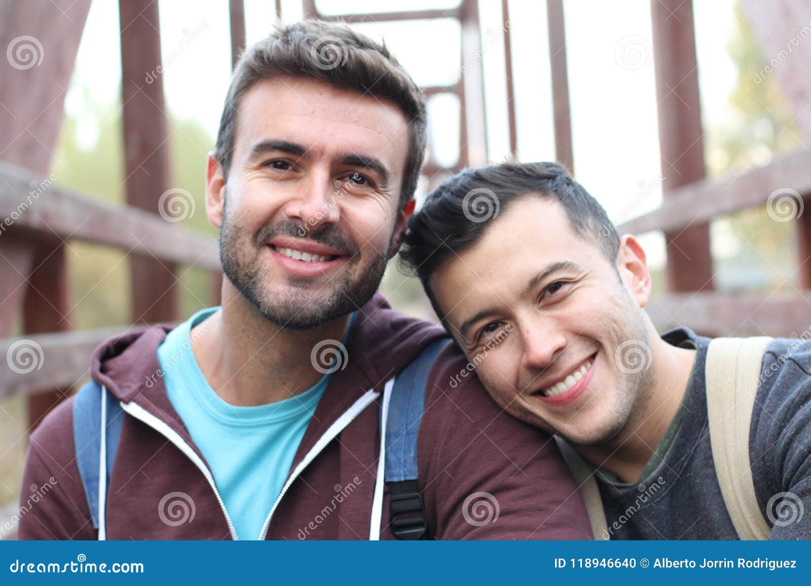 Two Handsome Men Smiling Close Up Stock Photo - Image of gays, asian ...