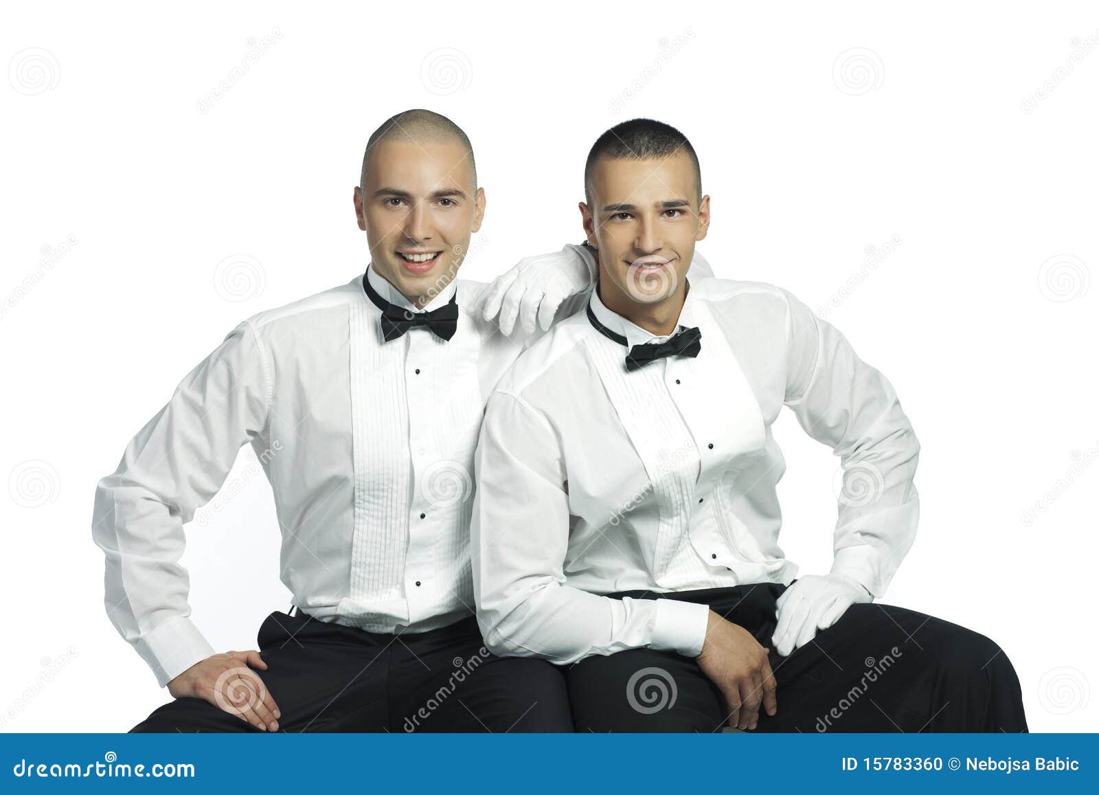 Two handsome smiling men stock photo. Image of pair, formal - 15783360