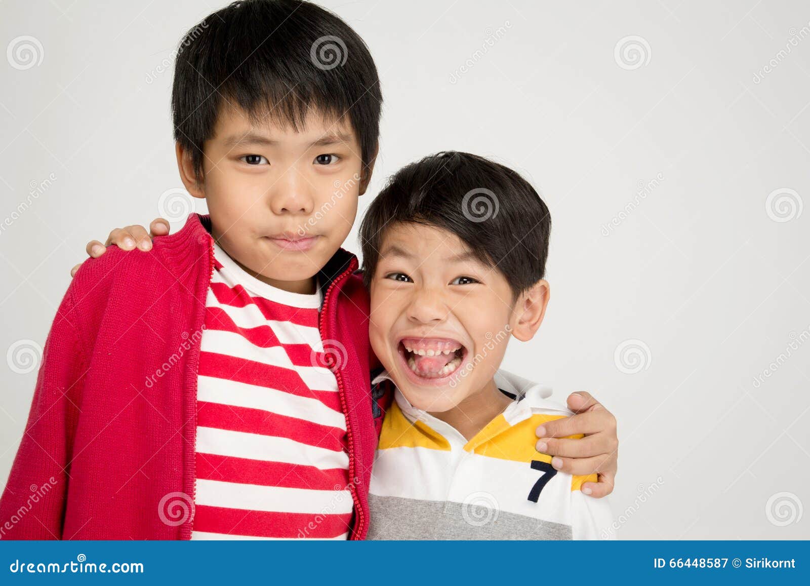 Two Happy Asian Brothers Hugging Stock Image - Image of brothers, love ...