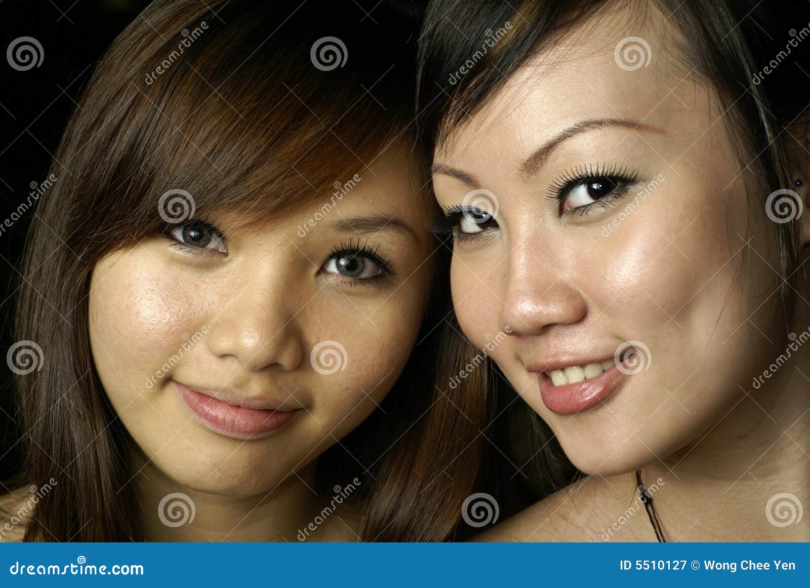 Two Happy Asian Lady Friends Stock Image - Image of smile, women: 5510127