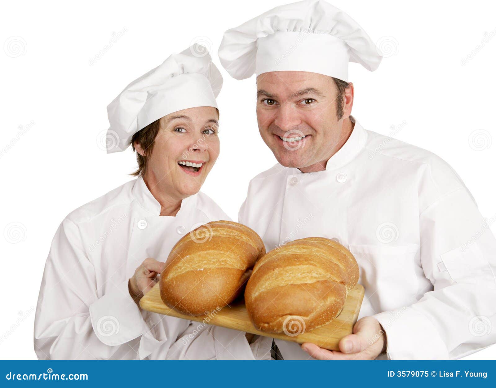 Two Happy Bakers stock image. Image of female, cute, fresh - 3579075