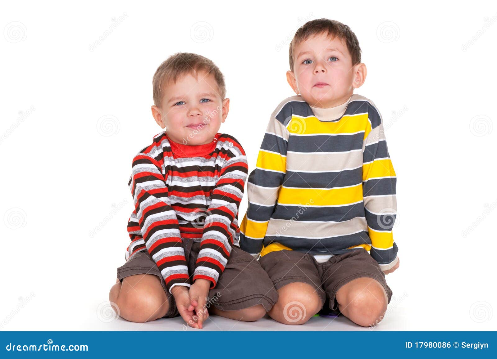 Two happy brothers stock photo. Image of handsome, multicolored - 17980086