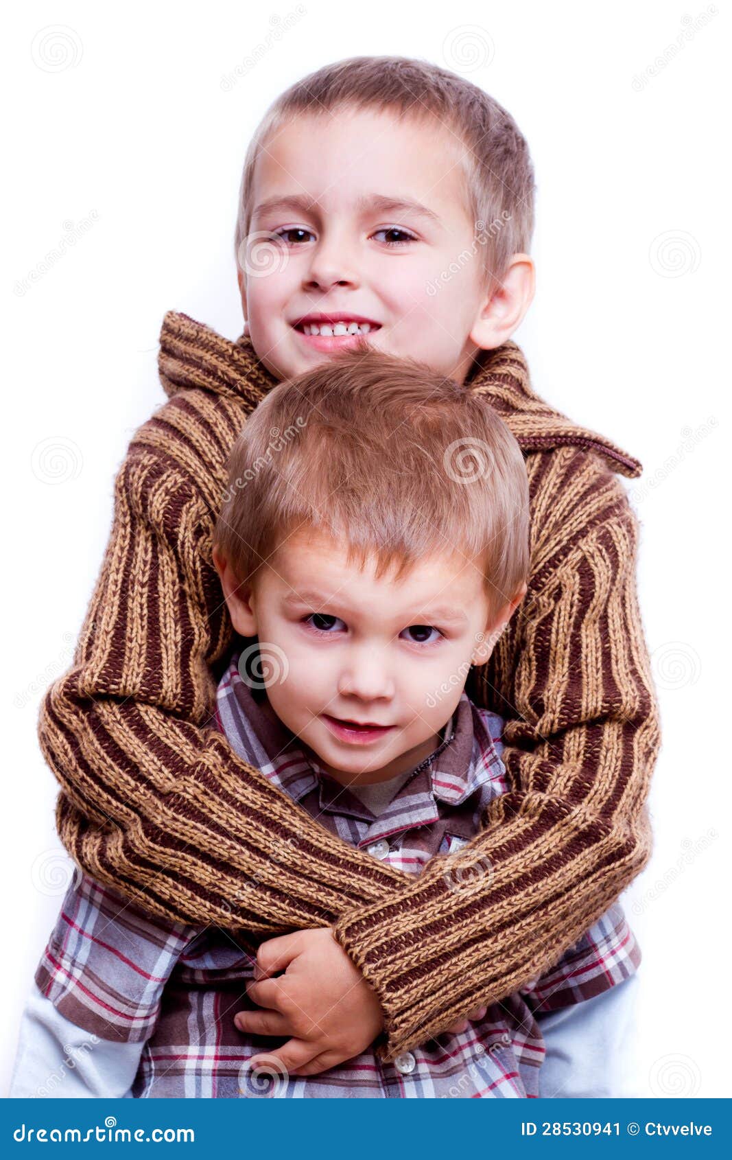 Two happy brothers stock image. Image of hugging, childhood - 28530941