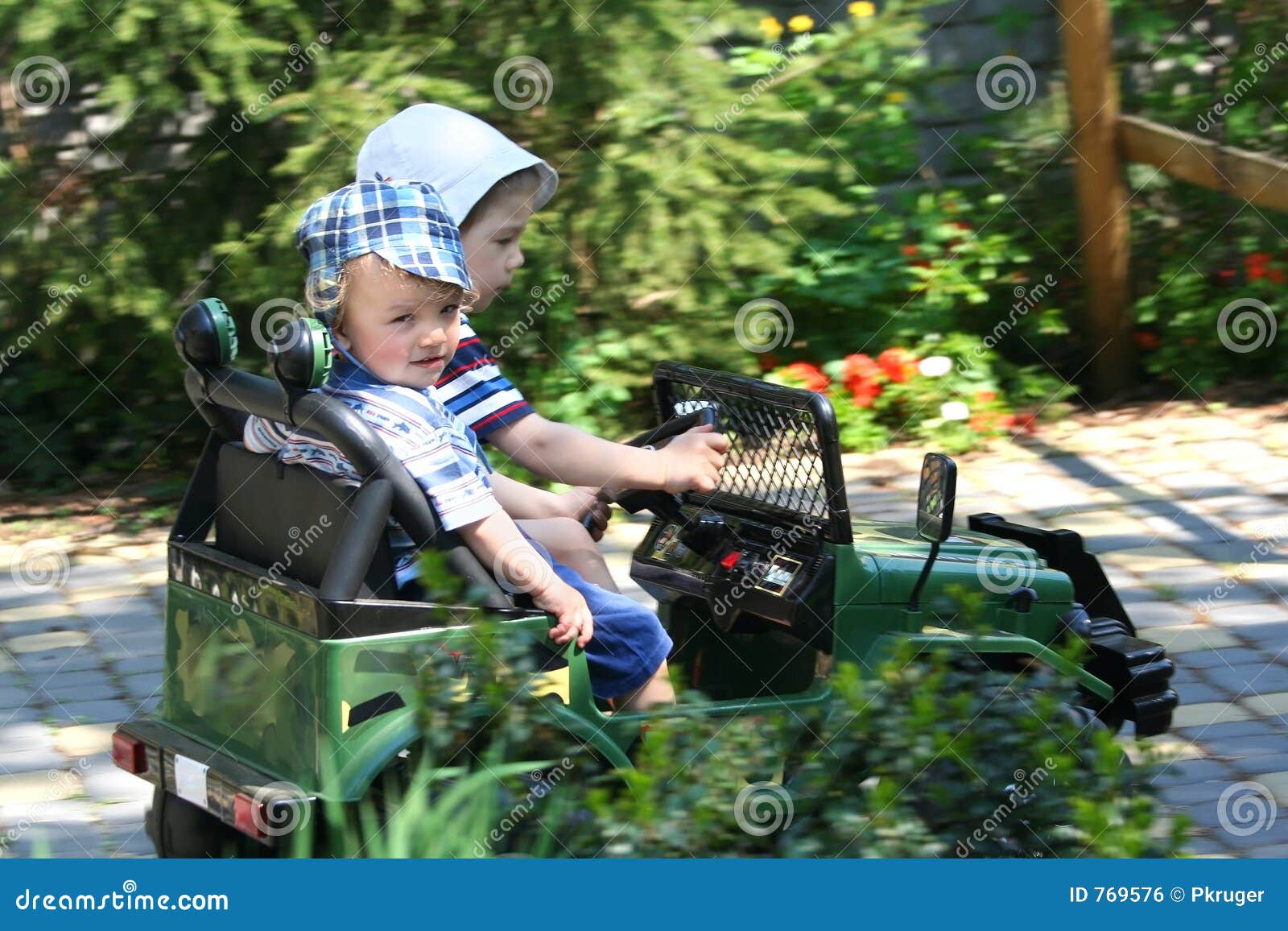 Two Happy Brothers In Car Picture. Image: 769576