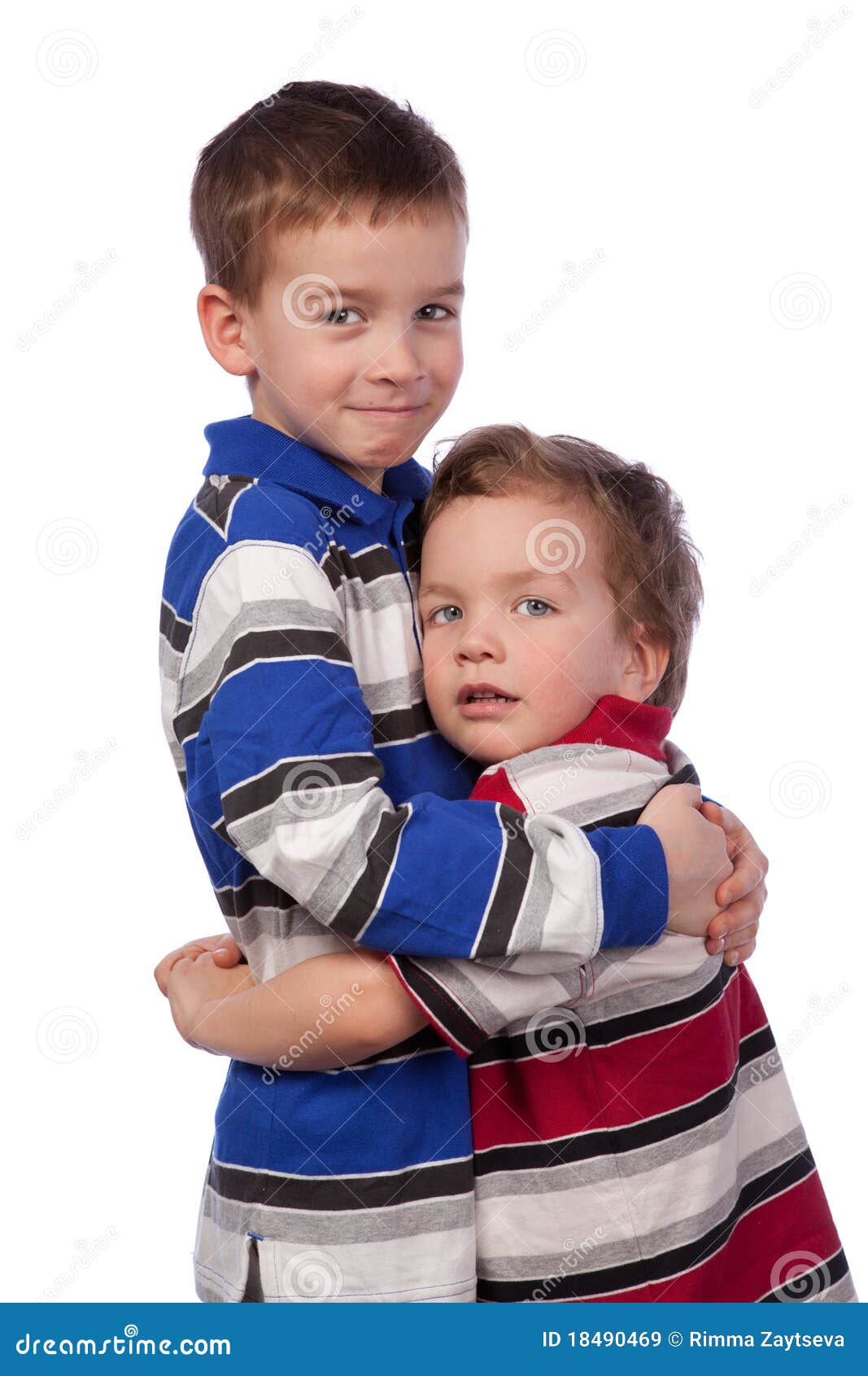 Two happy brothers hugging stock image. Image of white - 18490469