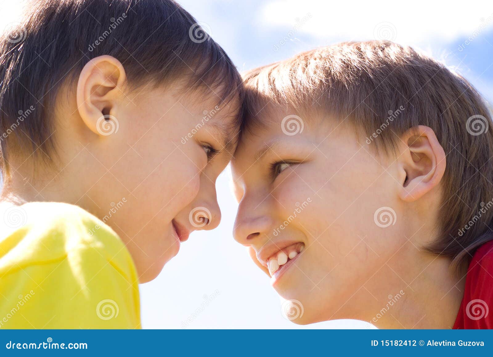 Two Brothers Stand In An Embrace, Orphans Are Left Without Housing And ...
