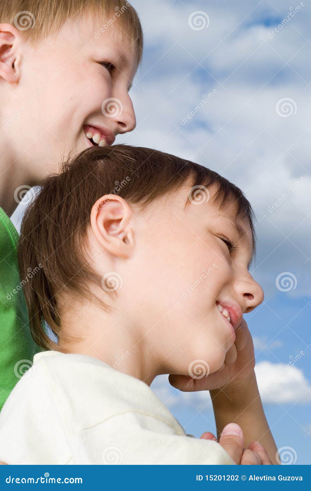 Two happy brothers stand stock photo. Image of people - 15201202