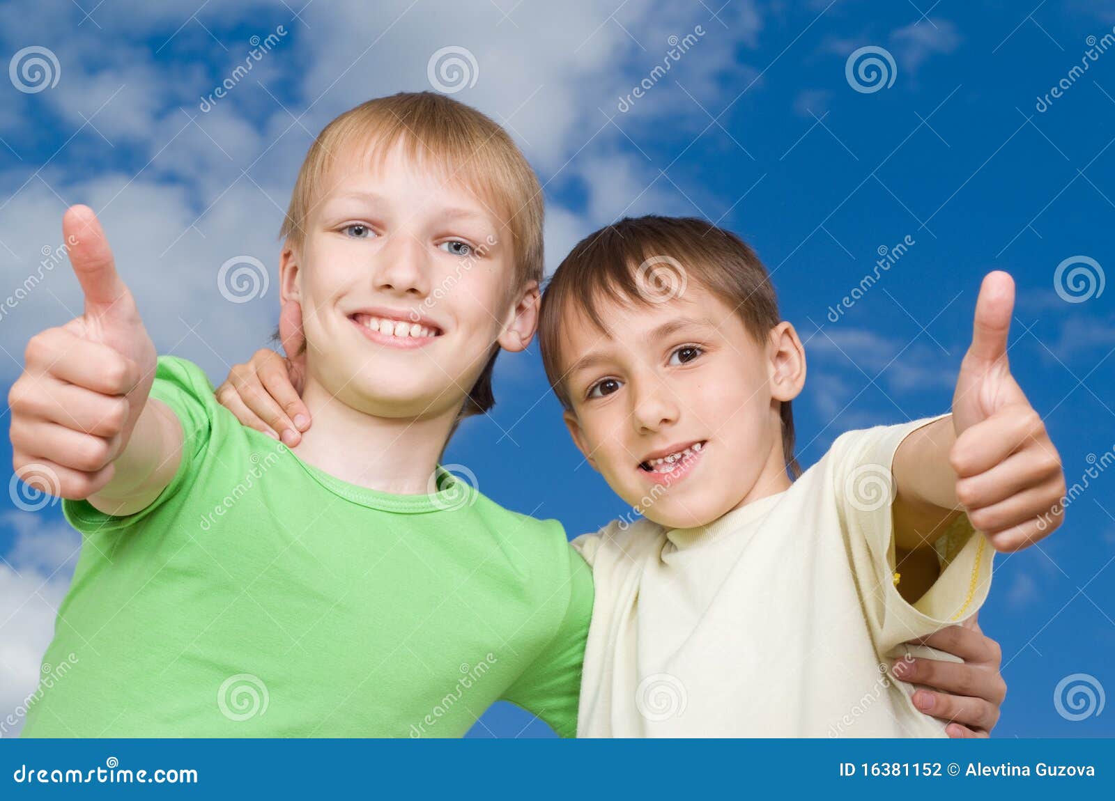 Two happy brothers y stock photo. Image of dream, boys - 16381152