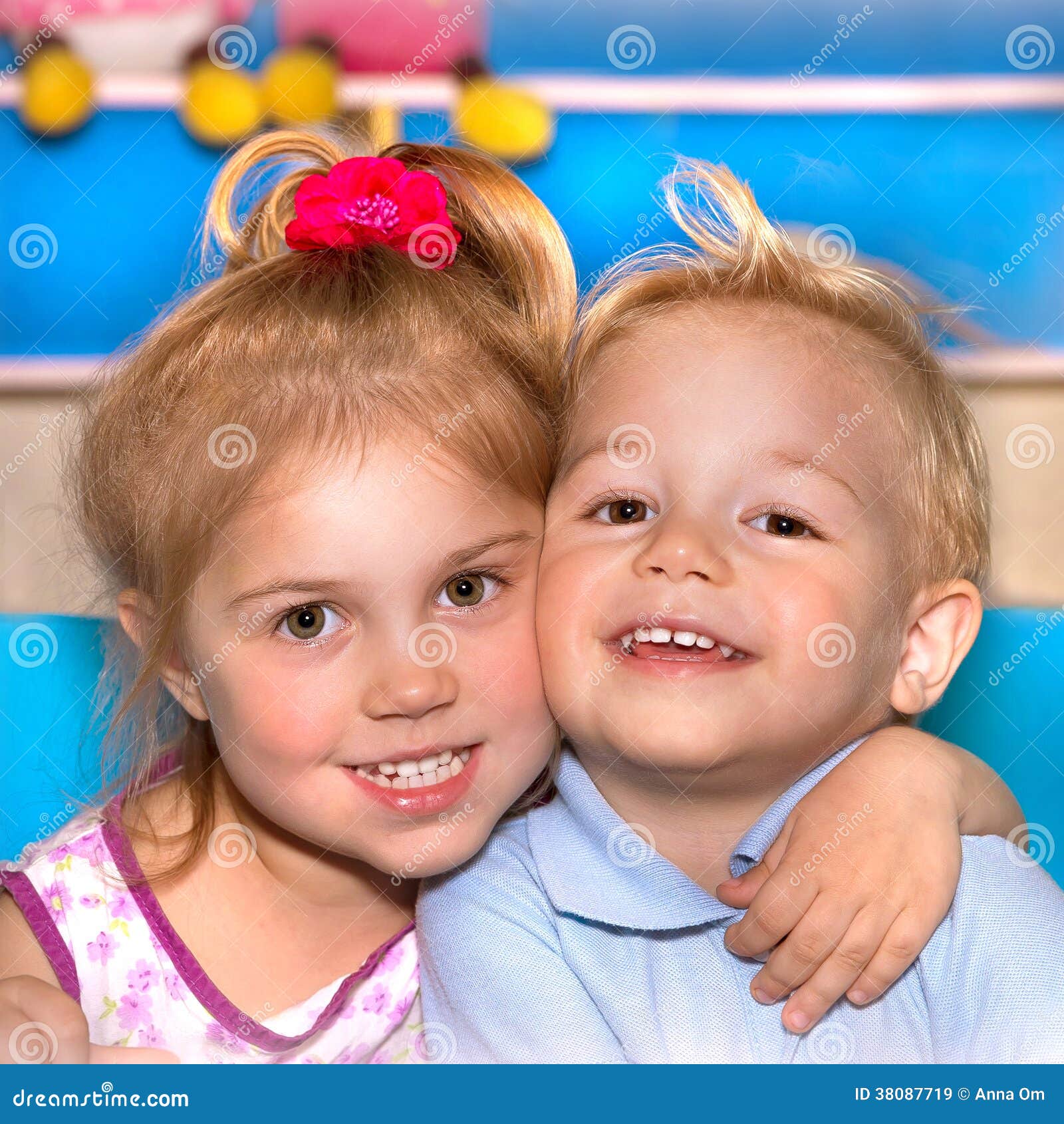 Two happy child stock image. Image of playful, happiness - 38087719