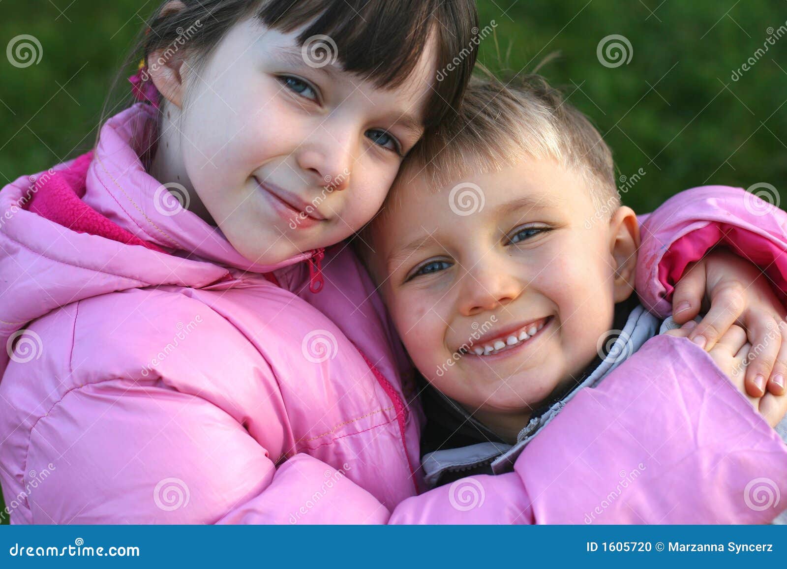 Two Happy Children stock photo. Image of girl, healthy - 1605720