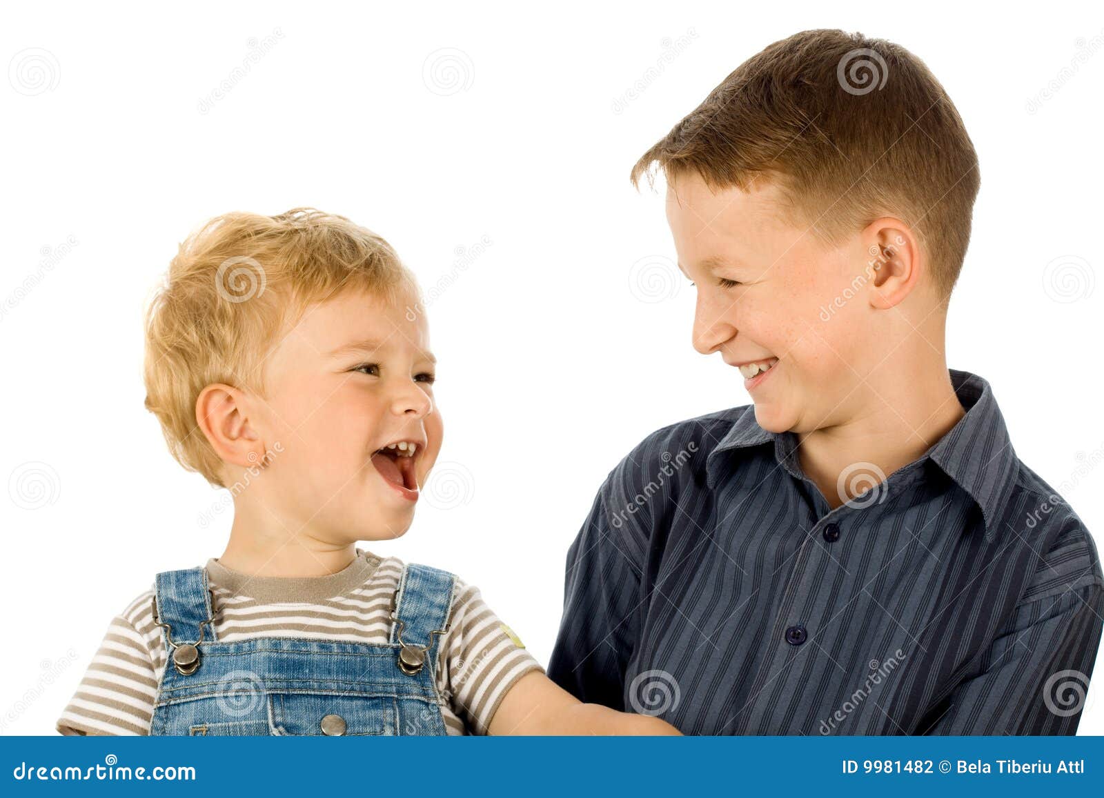Two happy children stock photo. Image of people, blue - 9981482