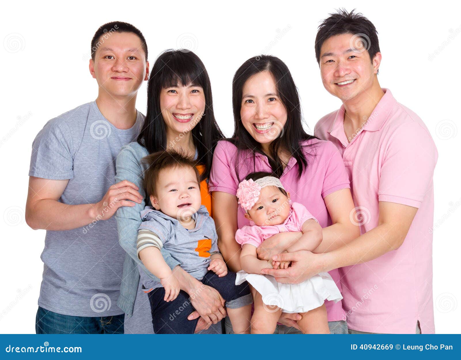Two happy family stock image. Image of asia, mother, happy - 40942669
