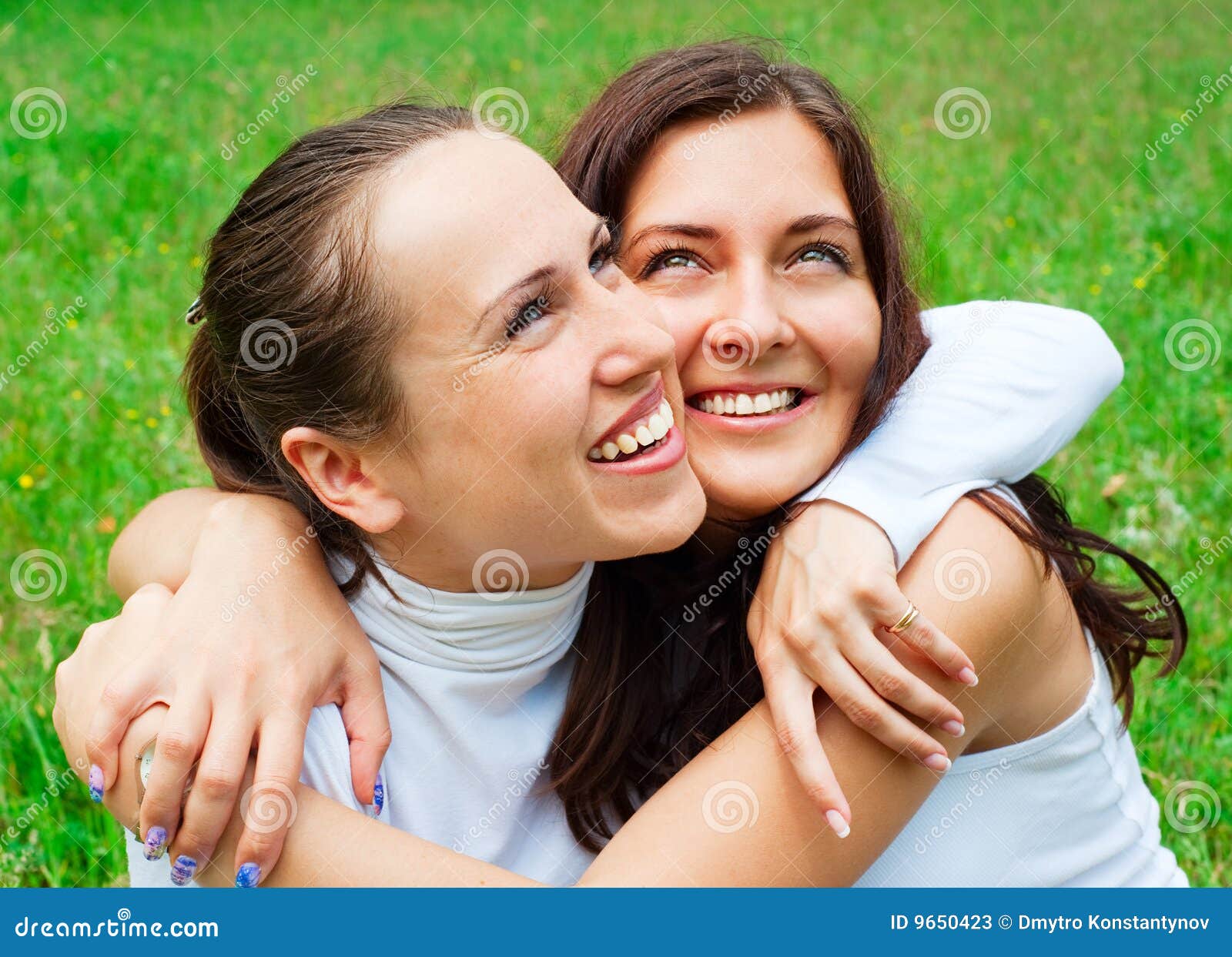 Two Happy Friends is Embracing Stock Image - Image of female, beauty ...