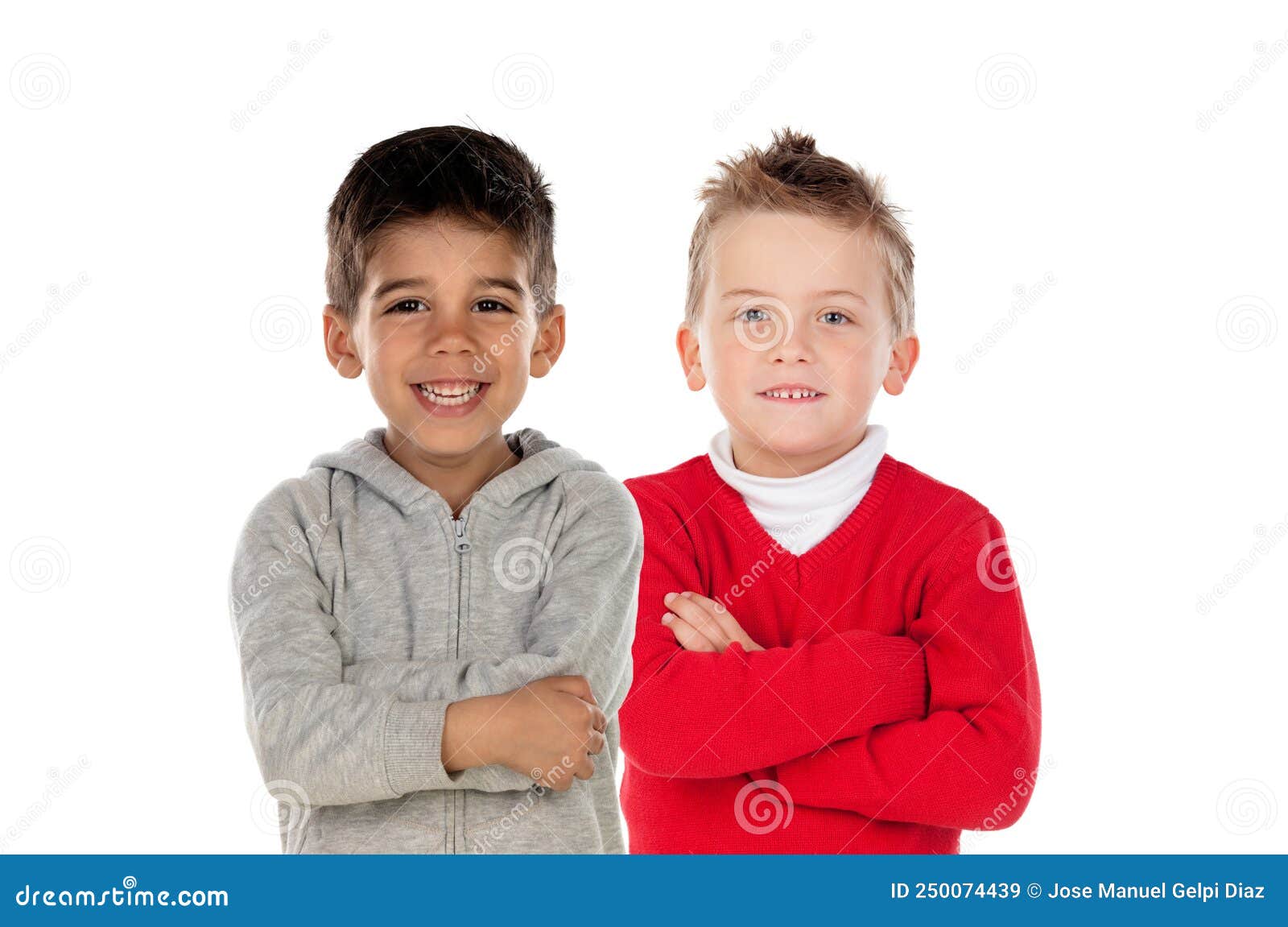 Two Happy Friends Looking at Camera Stock Image - Image of cute ...