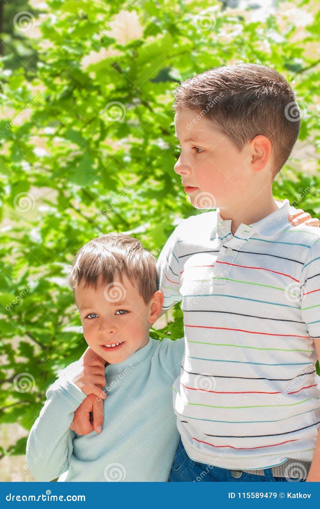 Two happy friends outdoors stock image. Image of summer - 115589479