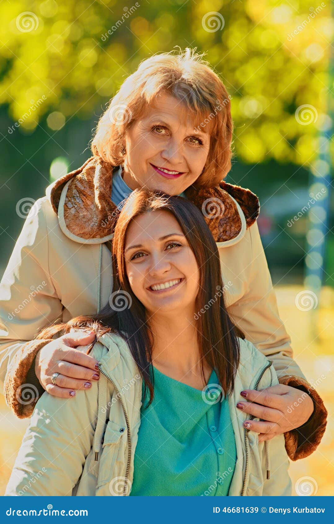 Two Happy Generations Outdoors Stock Image - Image of beauty, portrait ...