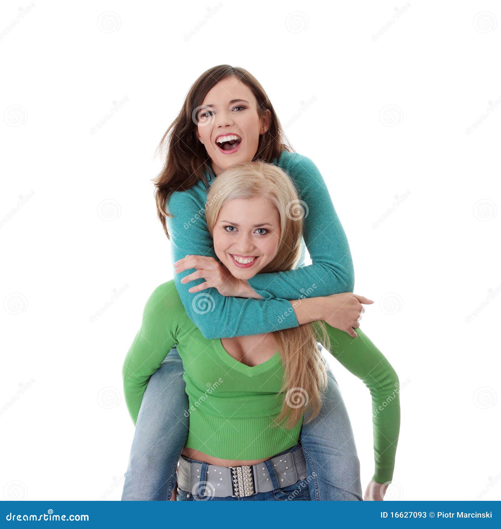 Two happy girls stock image. Image of blond, girls, friend - 16627093