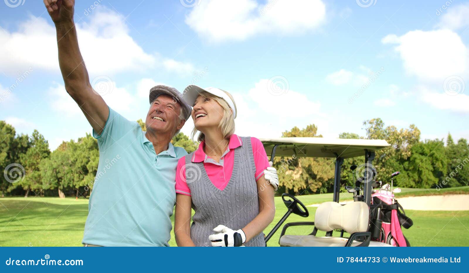 Two Happy Golfer Standing Together Stock Video - Video of holding, club ...