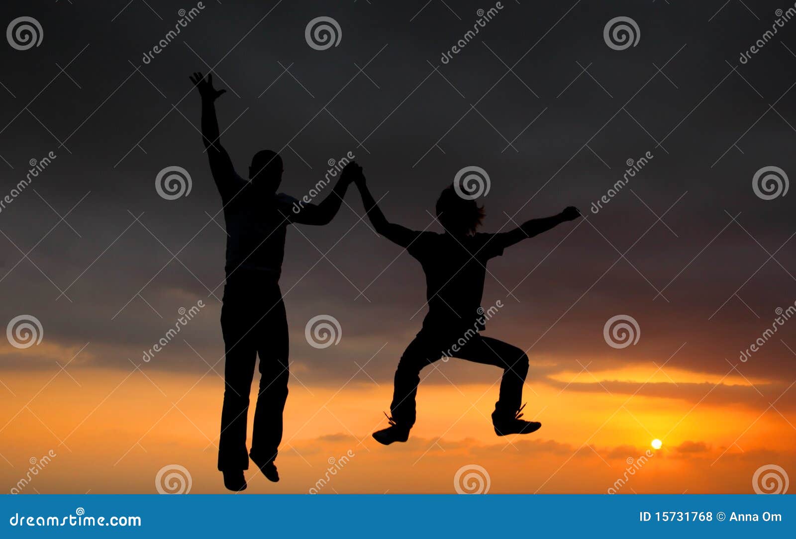 Two happy jumpers stock photo. Image of active, healthy - 15731768