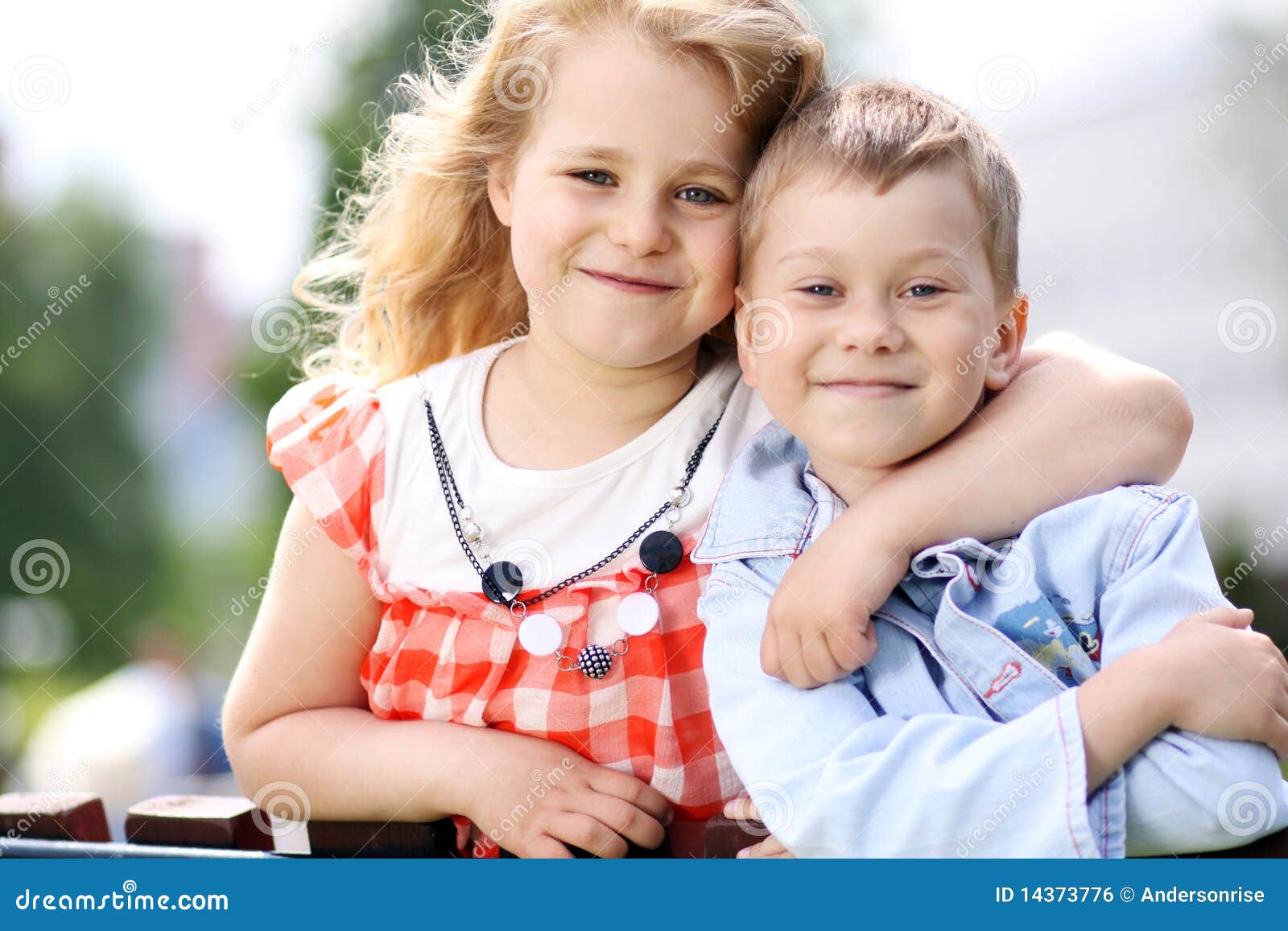 Two happy kids stock photo. Image of blond, hair, cheerful - 14373776