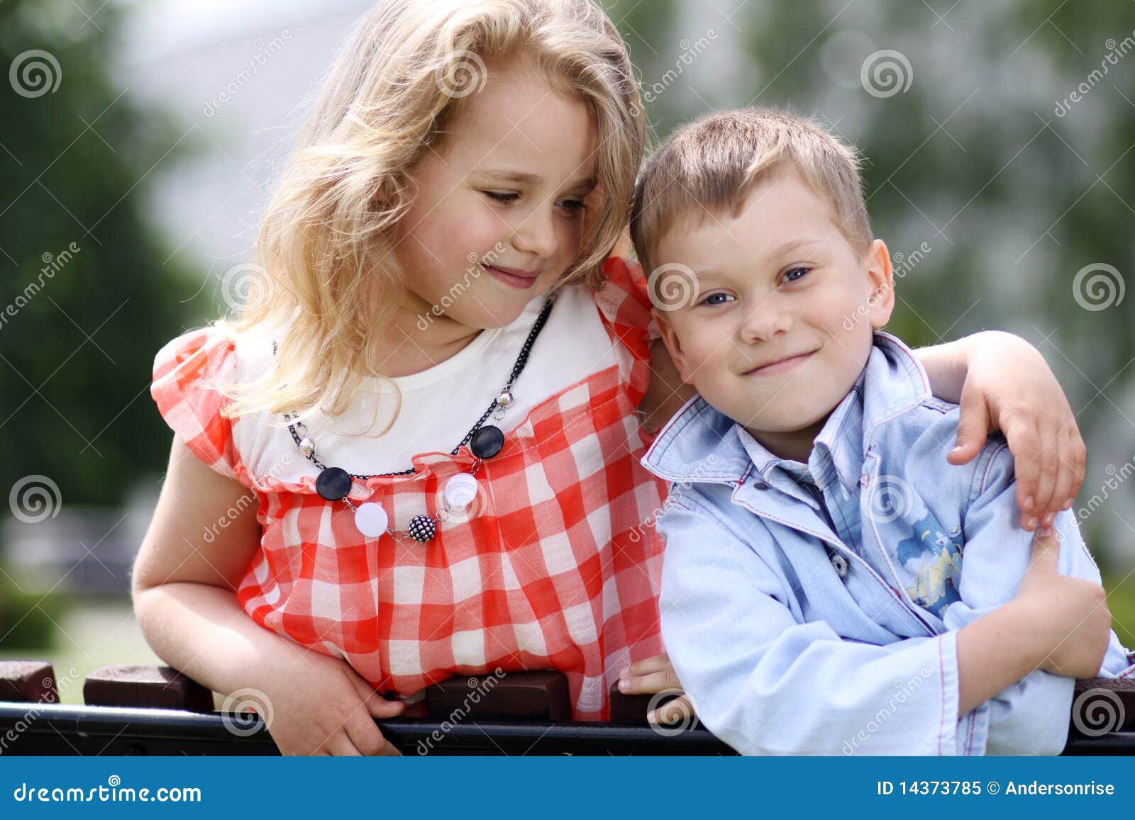 Two happy kids stock image. Image of laughing, cheerful - 14373785