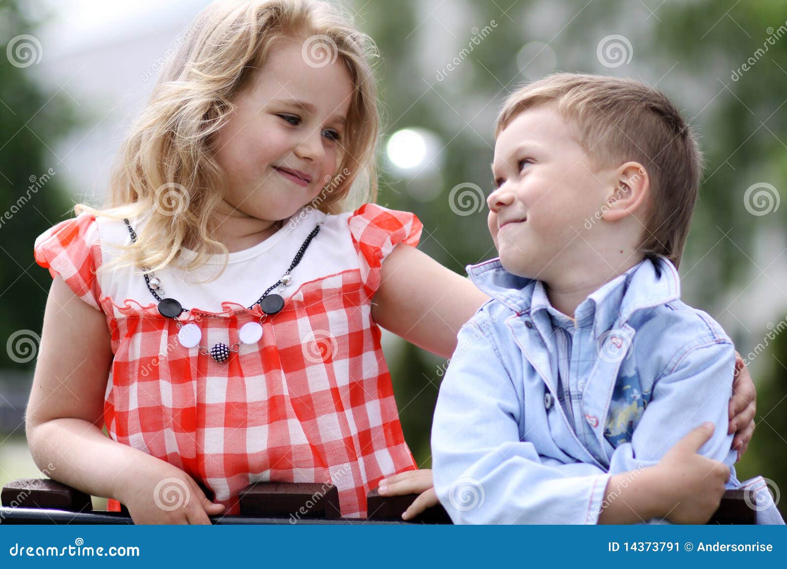 Two happy kids stock image. Image of family, female, caucasian - 14373791