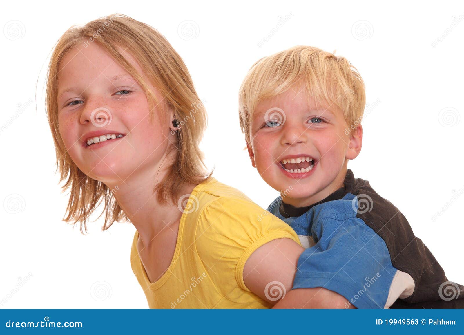 Two happy kids stock image. Image of laughing, child - 19949563