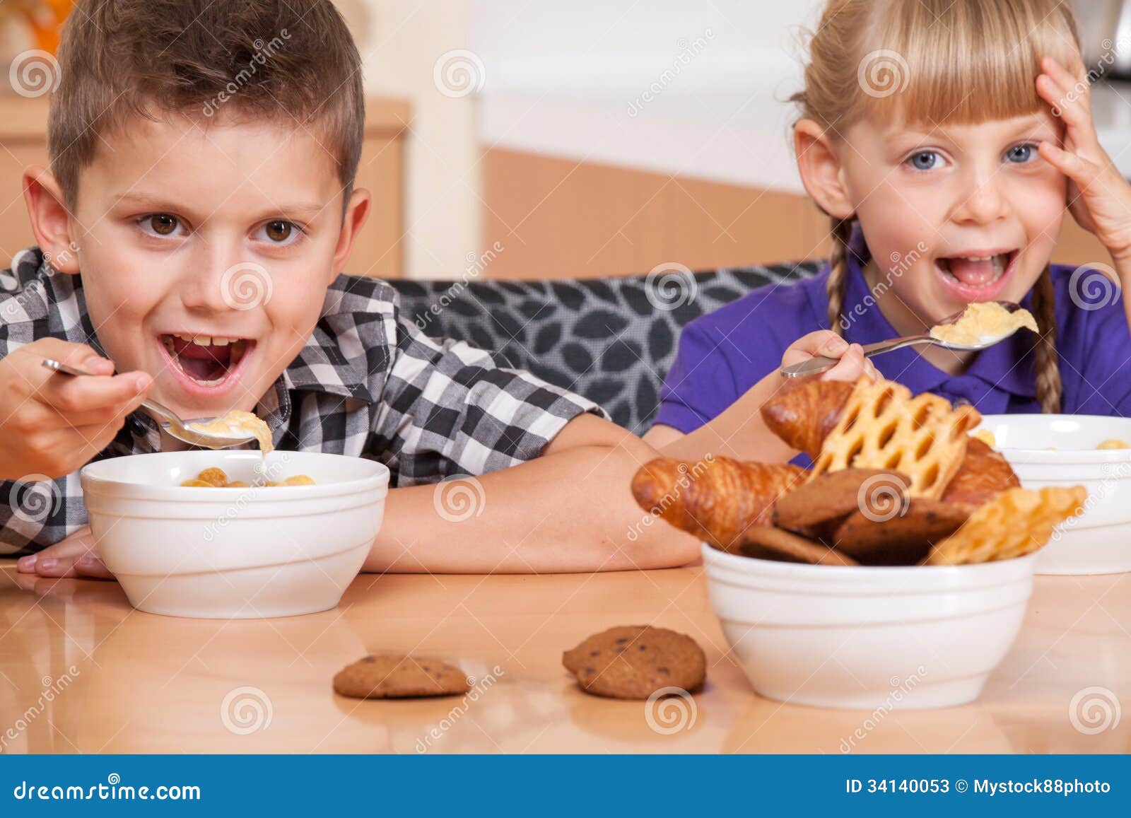 Two happy kids stock image. Image of little, expression - 34140053