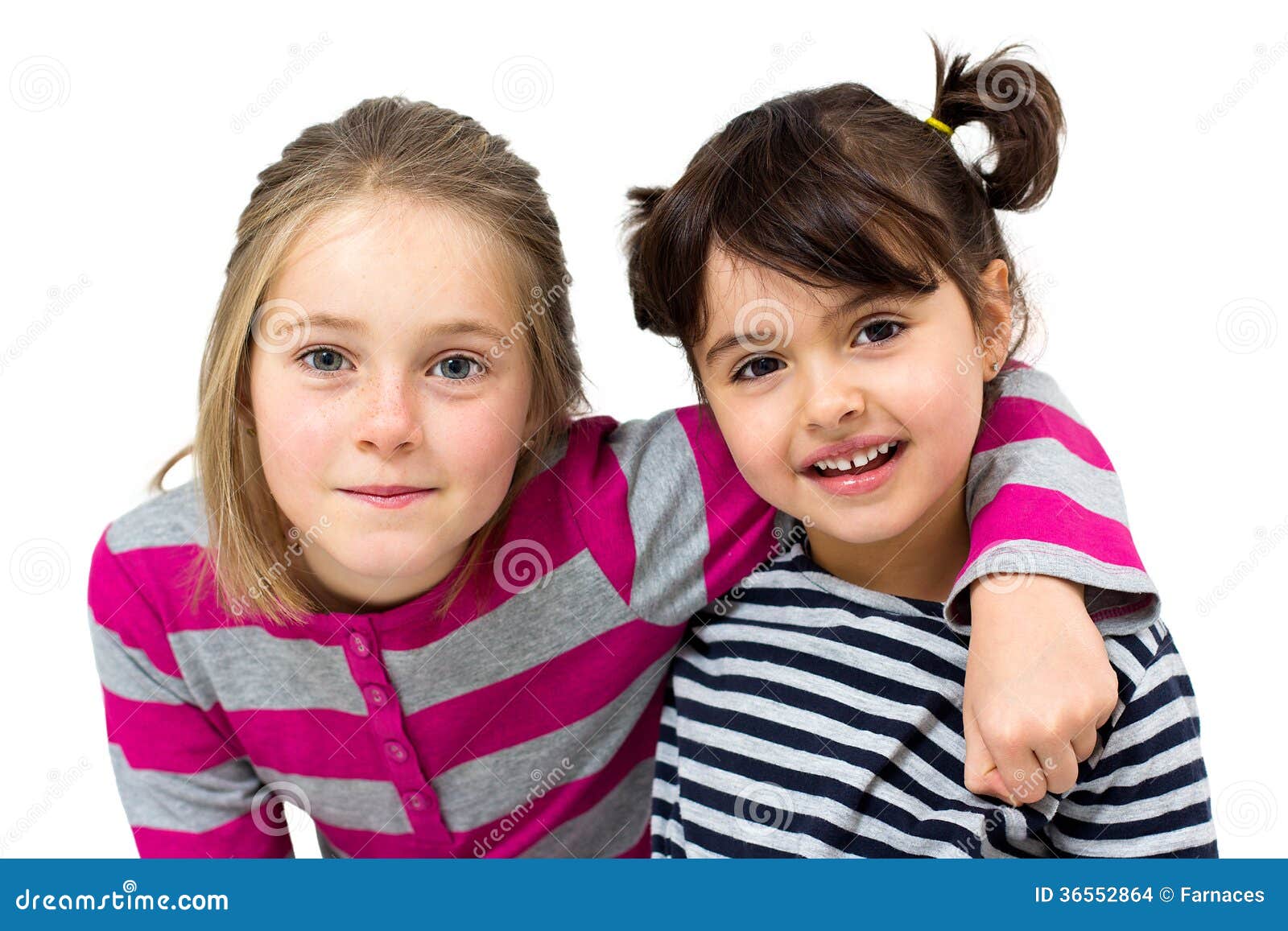 Two happy little girls stock photo. Image of face, hair - 36552864